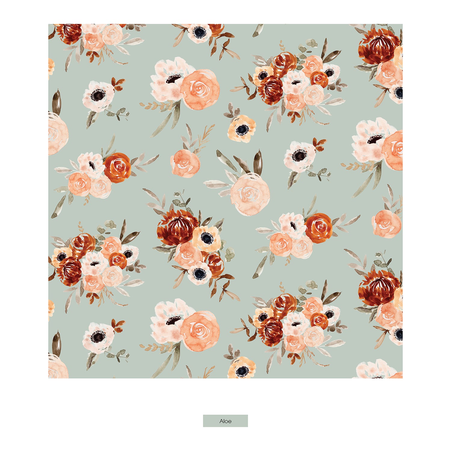 Print Girl's Underwear in Aloe Fall Floral