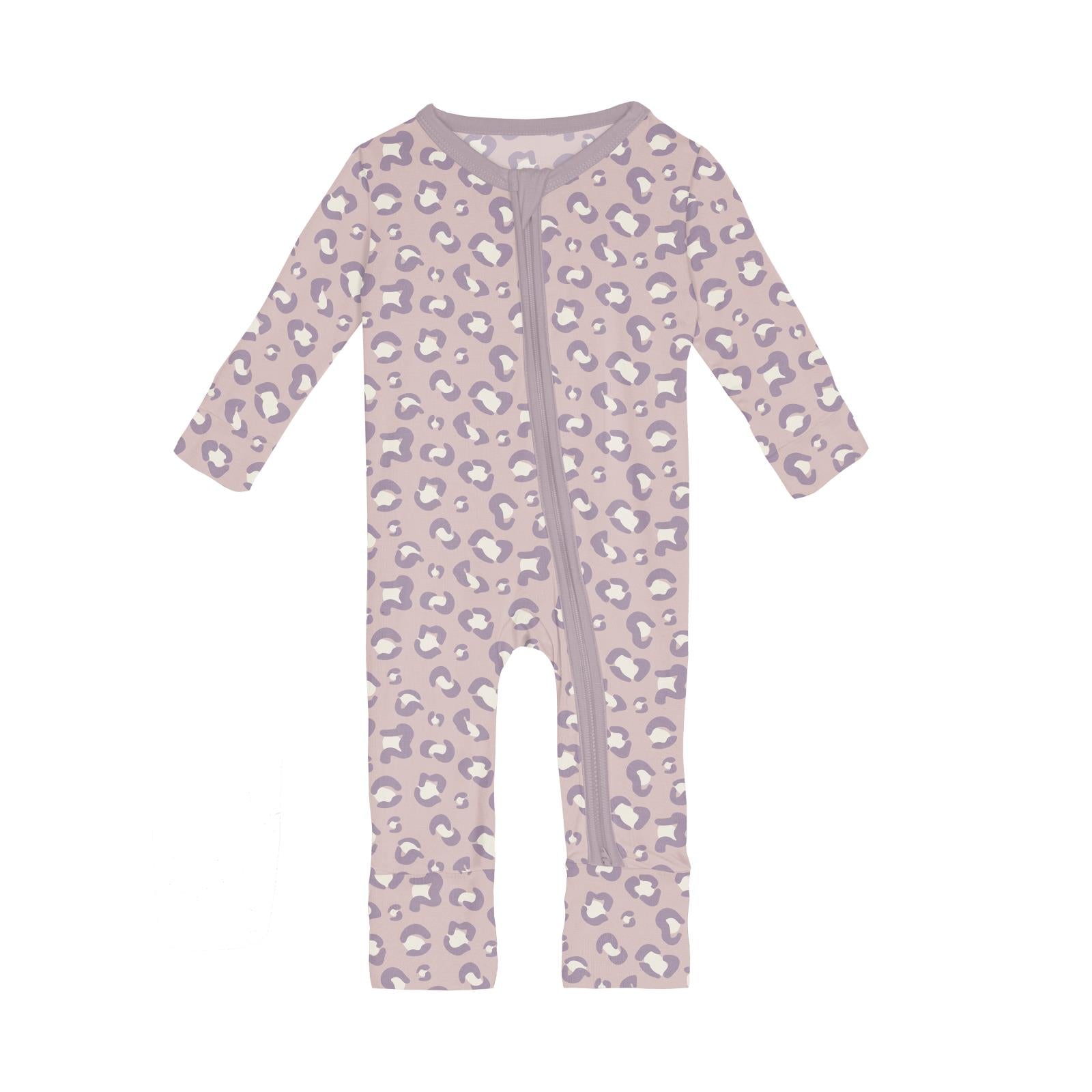 Print Convertible Coverall in Baby Rose Cheetah Print